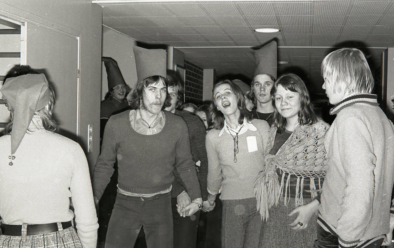 Joulun odotusta Ylöjärven lukiossa, 1975